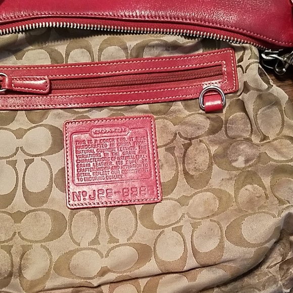 Coach | Bags | Euc Coach Red Leather Slim Duffle Crossbody 9328 | Poshmark